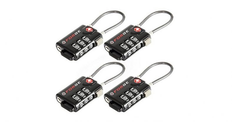 TSA Approved Cable Luggage Locks With Easy Read Dials - Widest
