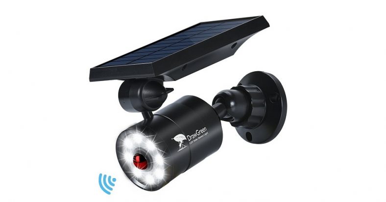 DrawGreen Outdoor LED Solar Motion Sensor Lamp - Widest