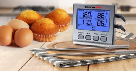 Dual Probe Digital Backlight Cooking Meat Thermometer - Widest