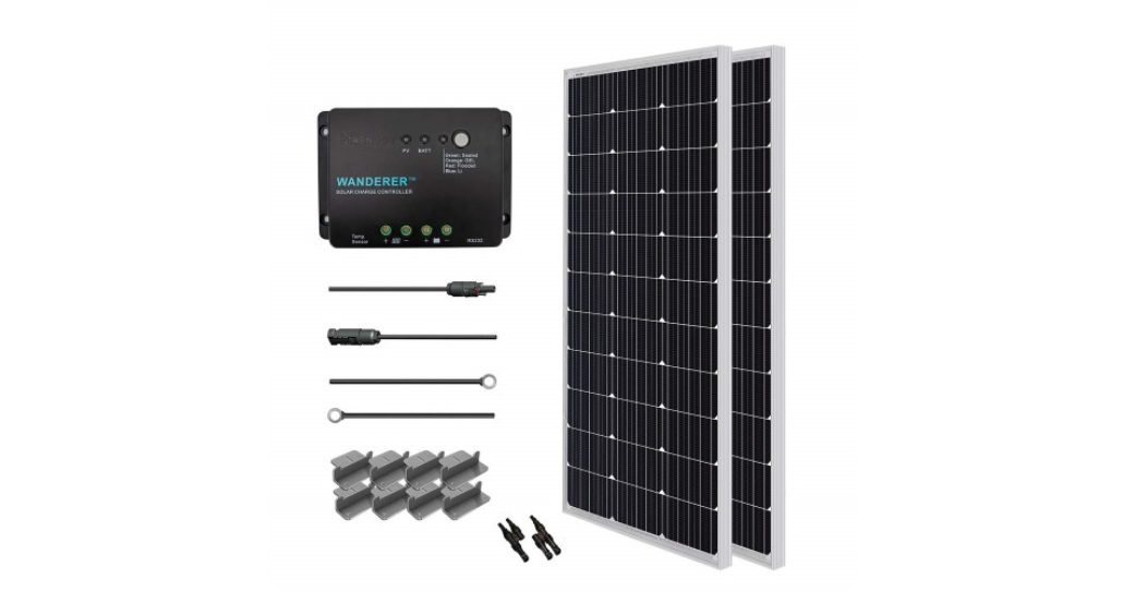 200 Watt 12 Volt Solar Starter Kit - Widest