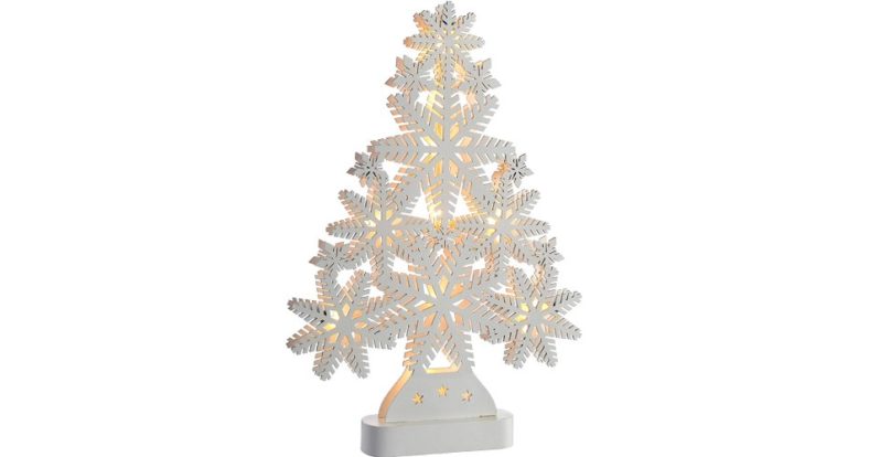 Pre-Lit Snowflake Wooden Christmas Tree - Widest